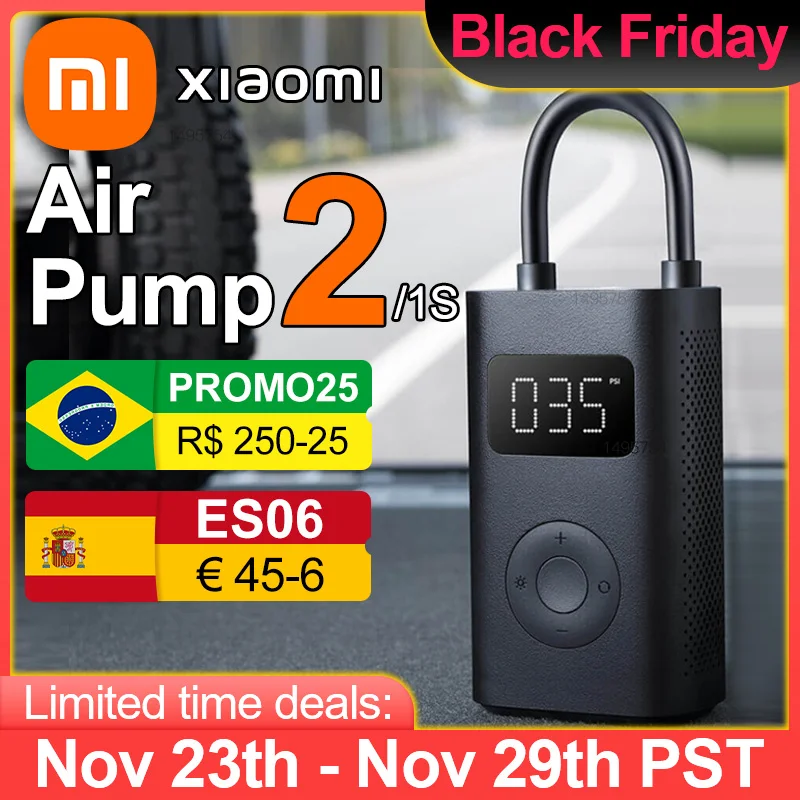 Xiaomi-Mijia-2-Portable-Electric-Air-Compressor-1S-Inflator-Smart-Home ...