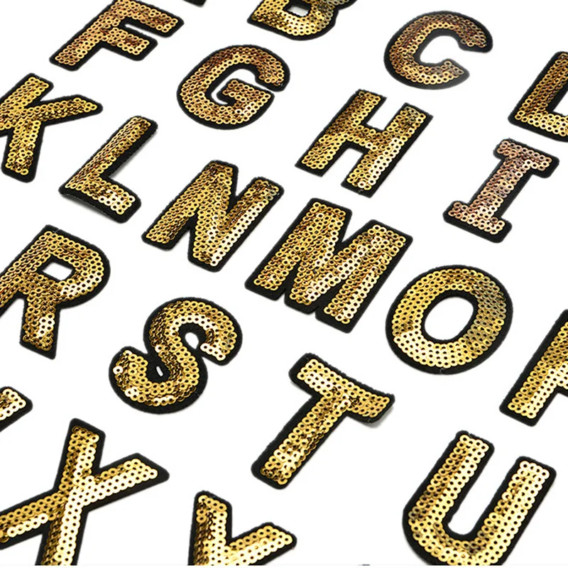 Iron-on-Patches-Sequin-Letter-DIY-For-Clothing-Jacket-Backpack-Badges ...