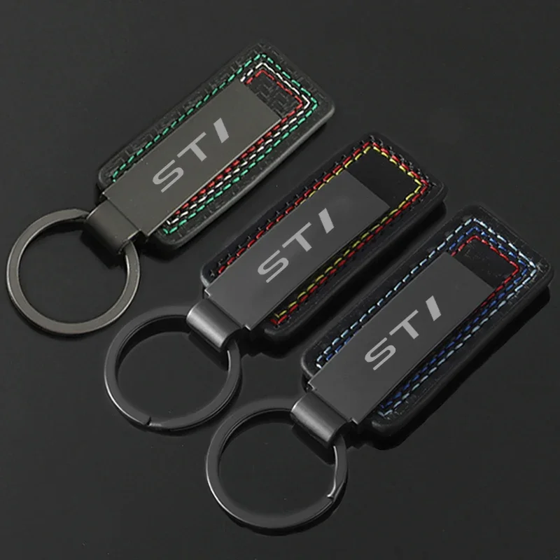 Car-KeyChain-Leather-Rope-Buckle-Key-Chain-Key-Rings-For-Subaru-STI ...