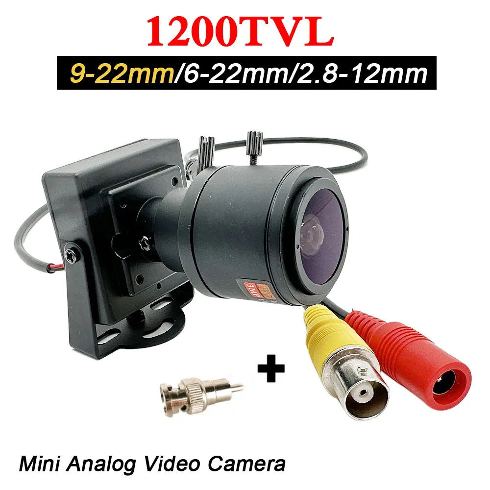 9-22mm Lens Varifocal 1200TVL Mini Analog Video Camera 6-22mm 2.8-12mm Varifocal Zoom Lens For ...