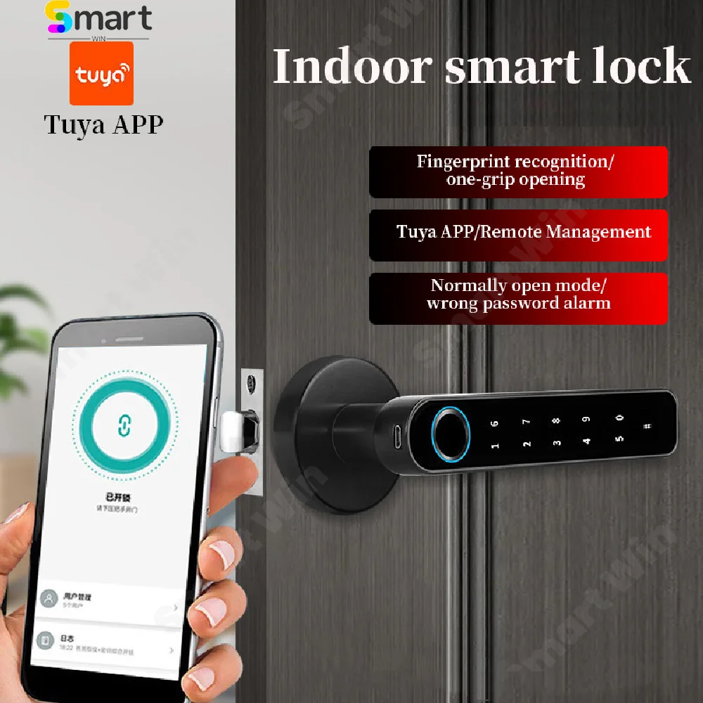 Tuya-Smart-Fingerprint-Door-Lock-knob-Bluetooth-Wireless-Digital-Keyless-Entry-Door-Home ...