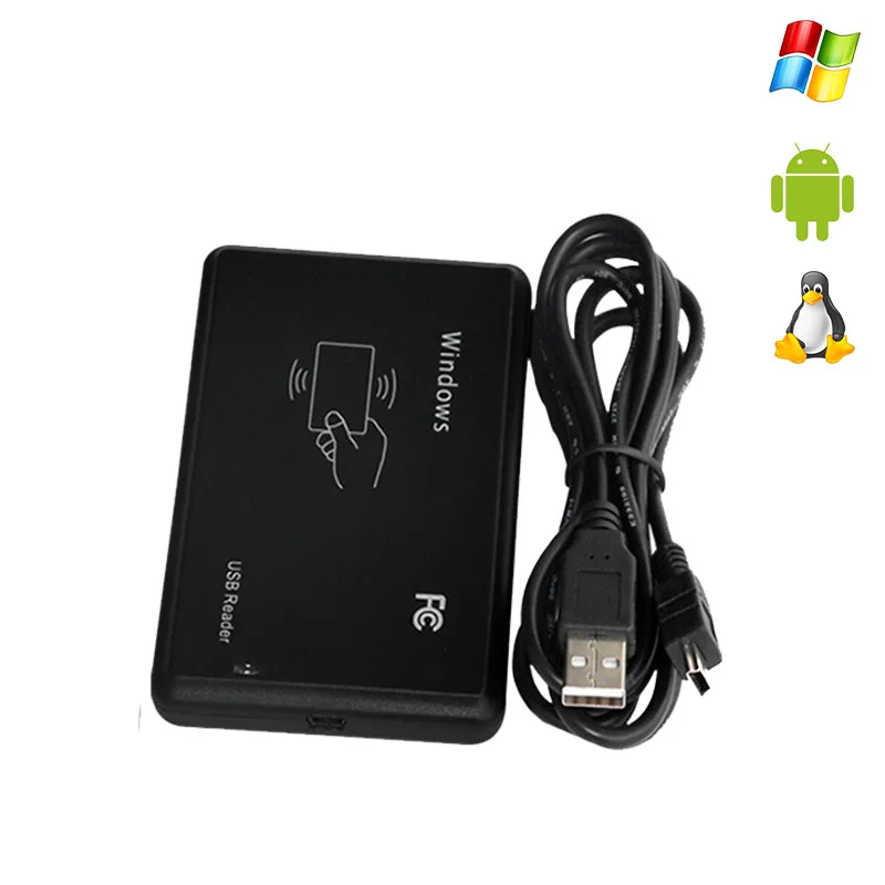 125kHz EM4100 TK4100 RFID 키 복제기 RFID 리더 라이터, USB 읽기 전용, Windows Linux ...