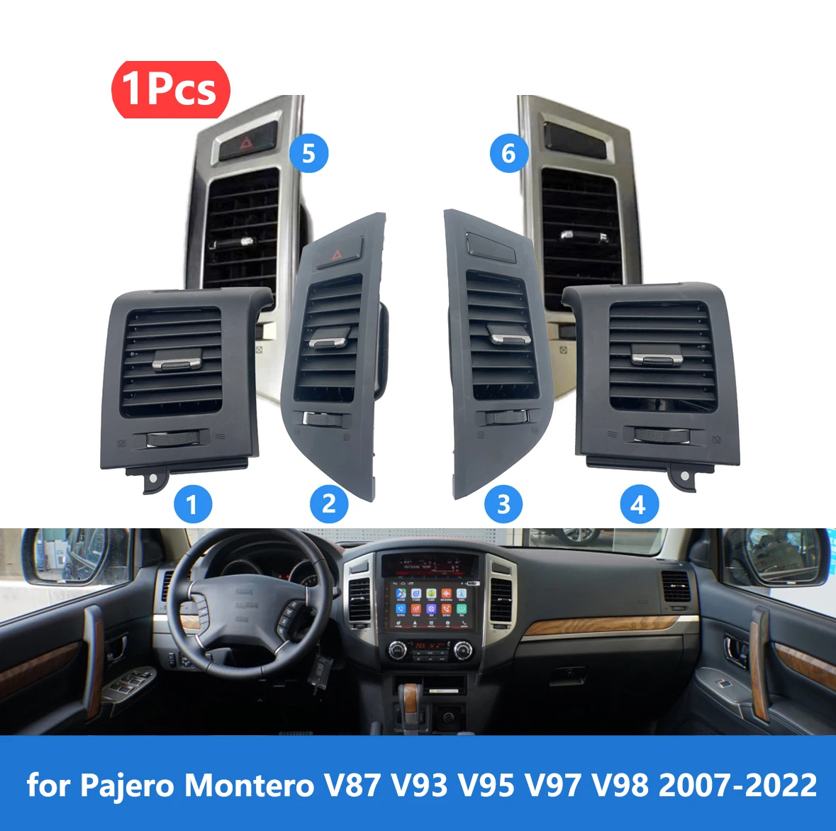 Ruili431-for-Mitsubishi-Pajero-Montero-V87-V93-V95-V97-V98-2007-2022-Car-dashboard-air ...