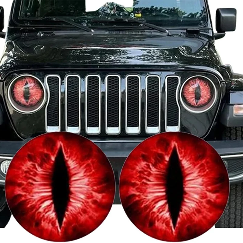Beast-Eyes-Headlight-Decals-Eye-Decals-For-Jeep-Headlights-3D-Stereo ...