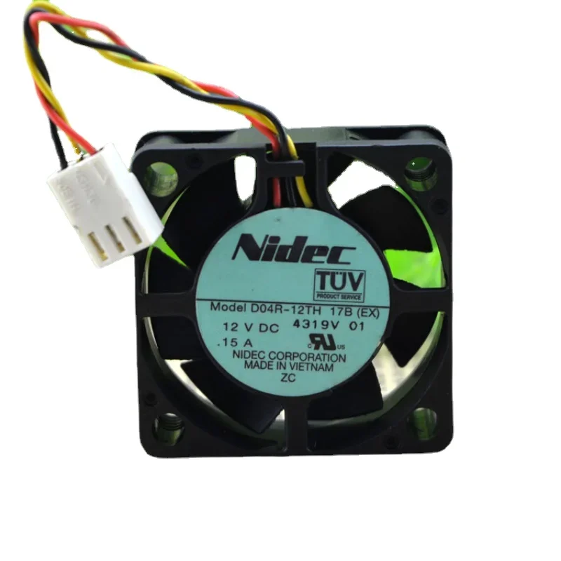 New Nidec D04R-12TH 17B 12V 0.15A Big Wind Fan Fan 4cm 40mm 4015 ...