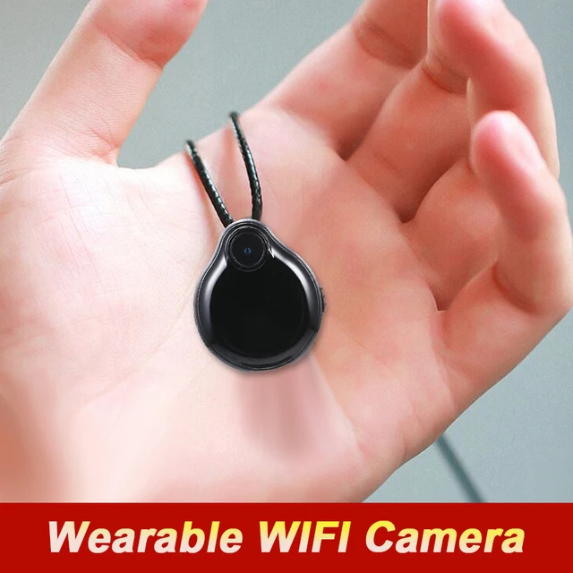 1080P HD Camera Necklace Wearable Pendant Micro Camera Wifi Remote ...