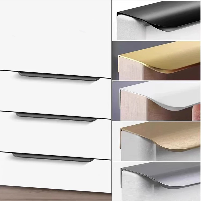 Wardrobe-Door-Handle-Aluminum-Alloy-Non-Perforated-Circular-Arc ...