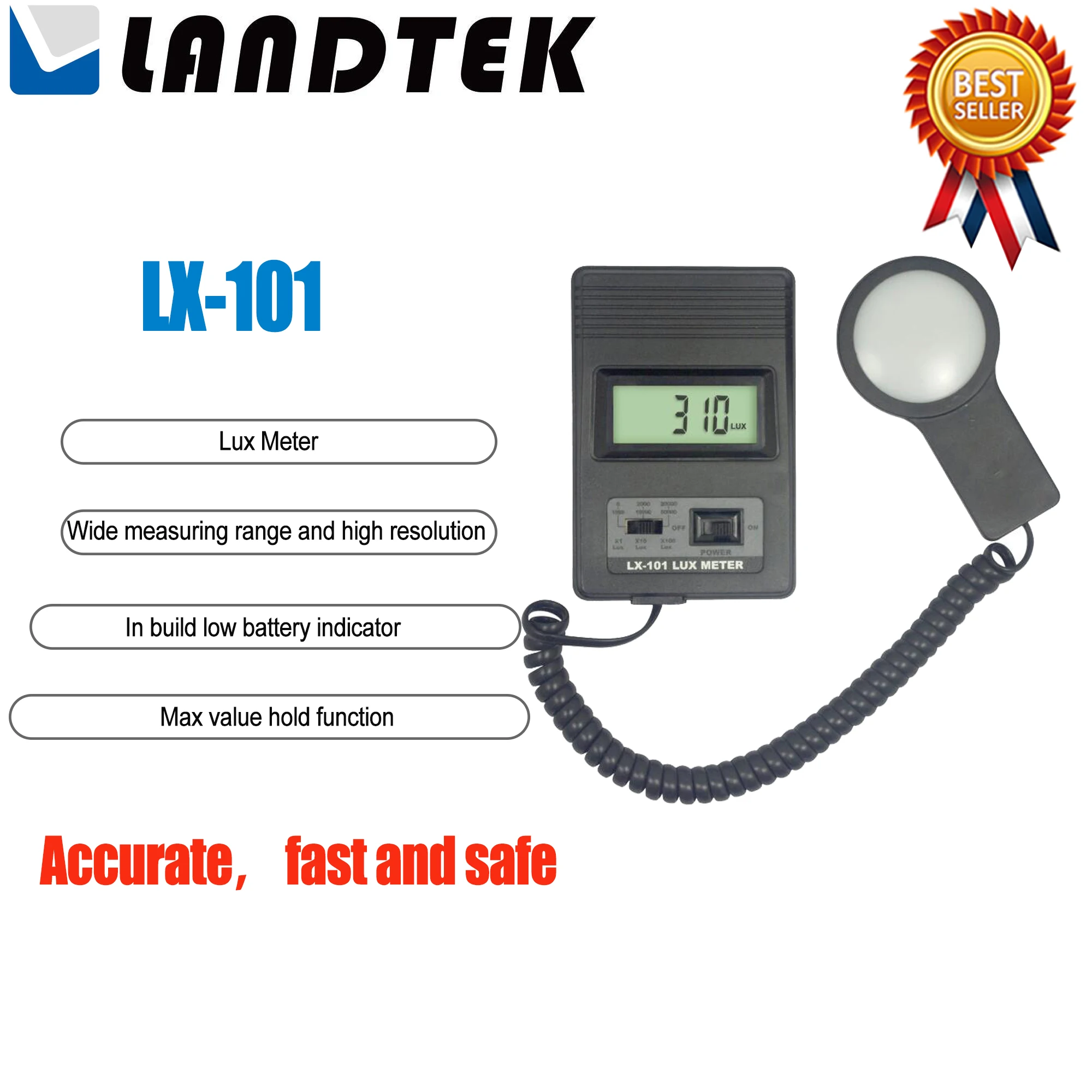 LANDTEK-LX-101-Lux-Meter-Use-For-Specialised-Instrumentation-Measuring-Luminosity-Brightness-Ln ...