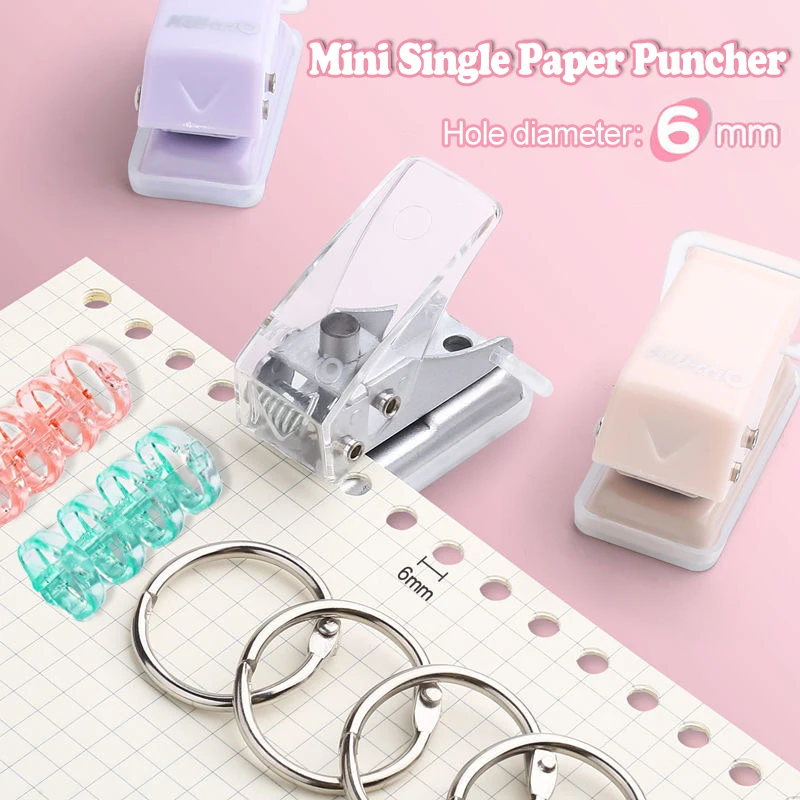 Simple-Mini-Single-Paper-Puncher-Small-Fresh-Portable-Office-Binding ...