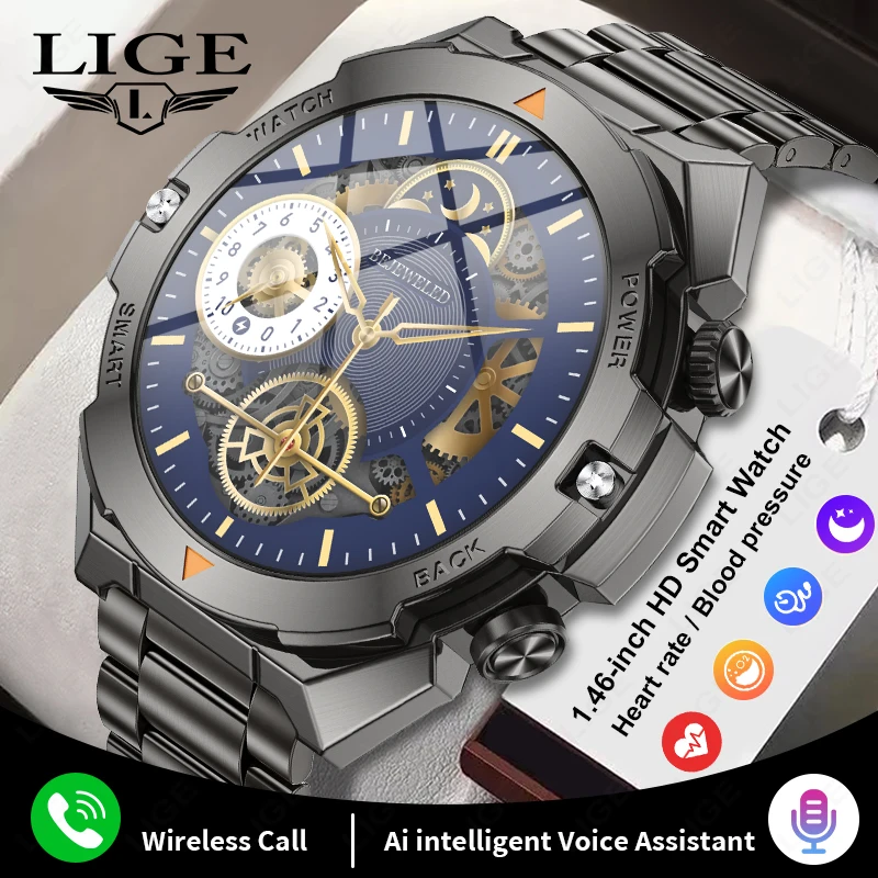 LIGE-2024-Smart-Watches-Men-Bluetooth-Call-Heart-Rate-Monitoring-Alarm ...