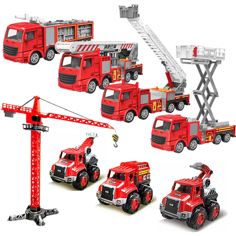 1:55 8 Styles Simulation Alloy Fire Rescue Construction City Fire ...