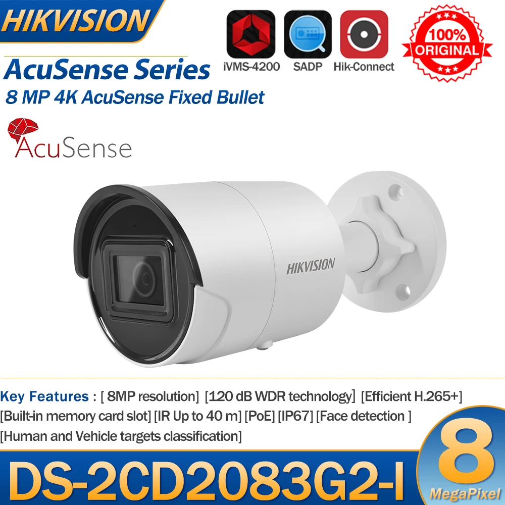 Hikvision-IP-Camera-8MP-DS-2CD2083G2-I-4K-Acusense-IR-POE-Bullet-Human ...