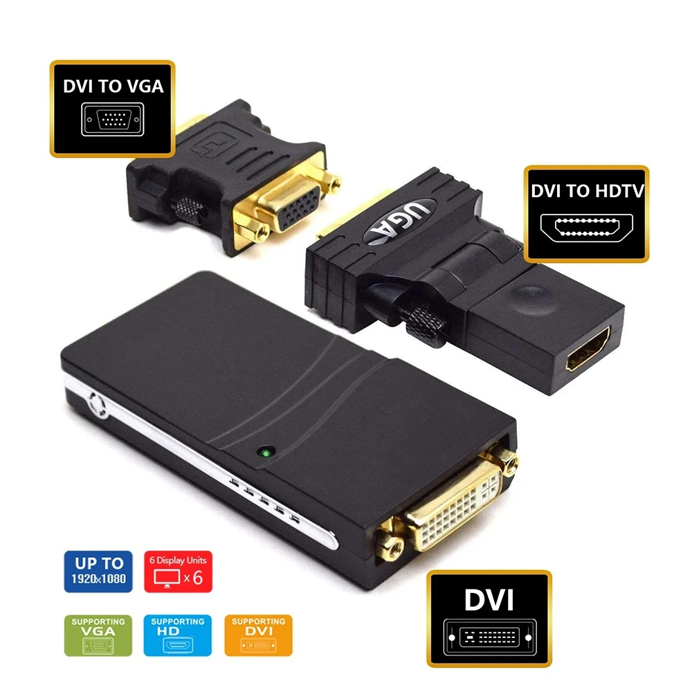 USB-2-0-para-porta-DVI-VGA-HD-conversor-multi-display-placa-gr-fica ...