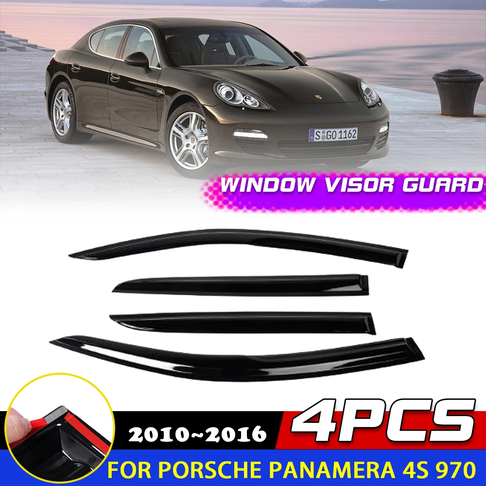 Car Windows Visor for Porsche Panamera 4S 970 2010~2016 Sticker Vent ...