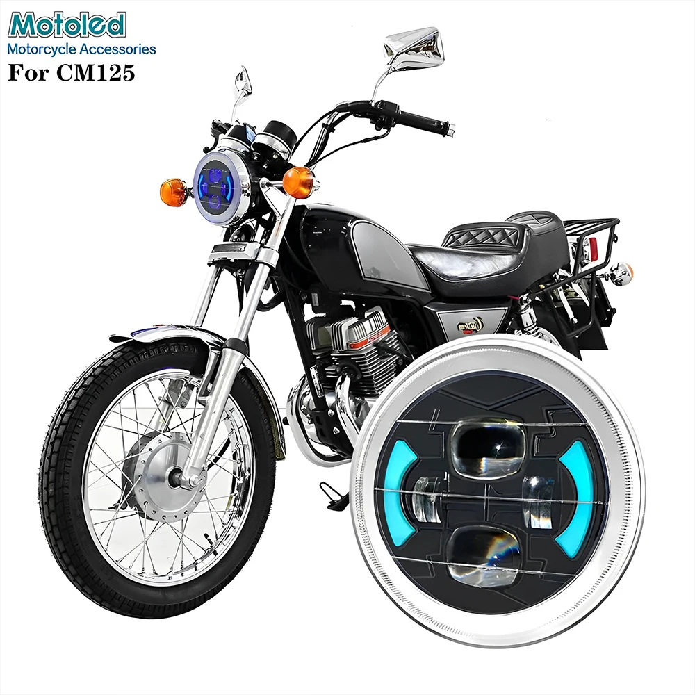 Motoled-6-Inch-Motorcycle-Headlight-Motorbike-Transparent-Lens-36W-LED ...