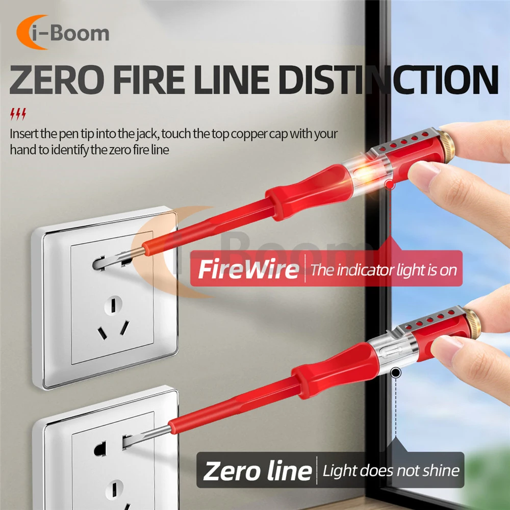 Electrician-Test-Pen-2-5mm-Bit-Screwdriver-Neon-Bulb-Non-contact ...