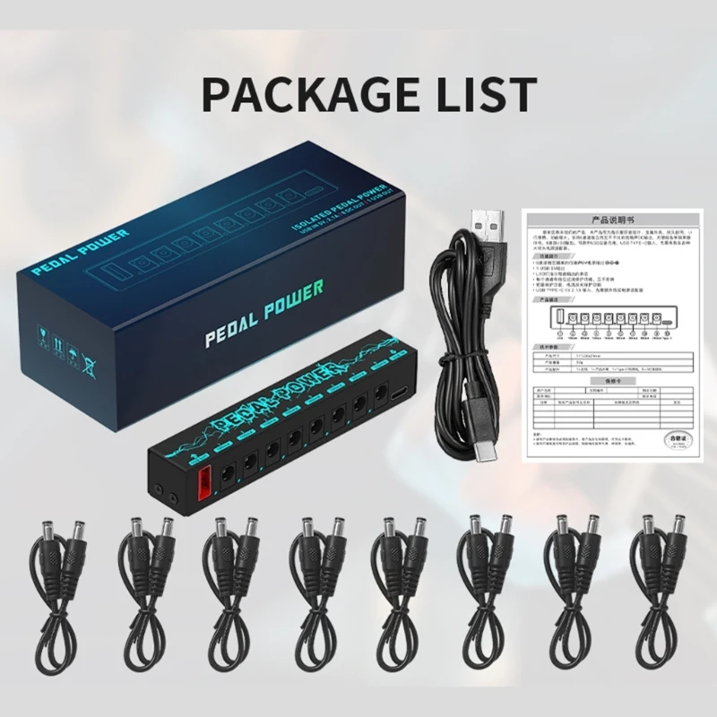 Insulated-Guitar-Effect-Pedals-Power-Supply-8-Outputs-100mA-300mA-for ...