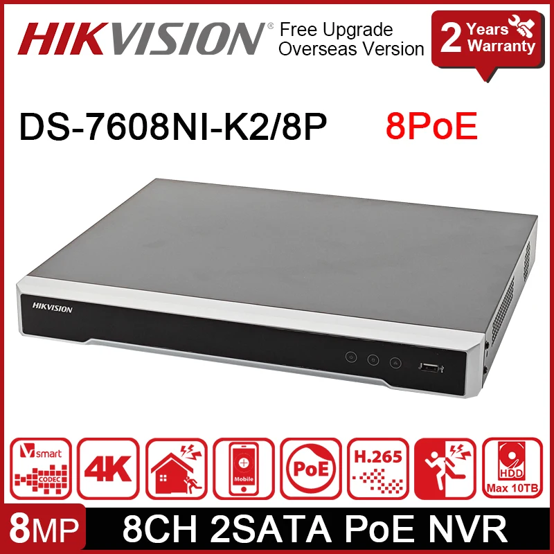 Original-Hikvision-4K-NVR-DS-7608NI-K2-8P-8CH-8PoE-NVR-with-2-SATA ...