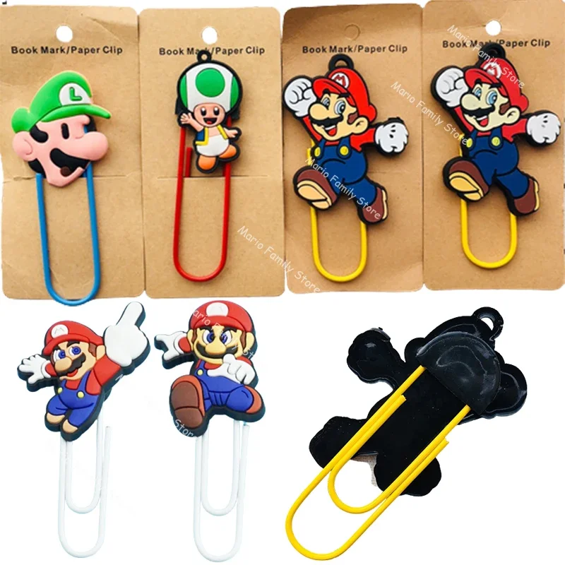 Super-Mario-Bros-Paper-Clip-Anime-Children-Bookmark-Binder-File-Clips ...