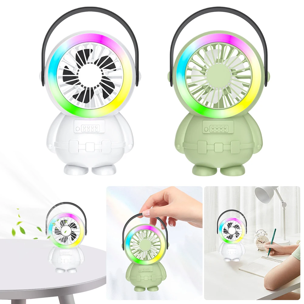 Astronaut-Mini-Fan-USB-Rechargeable-Portable-Handheld-Fan-3-Speeds ...