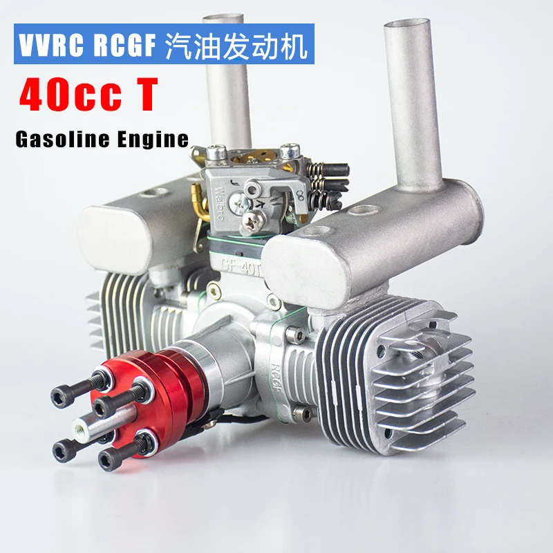 RCGF 40cc Twin Gas Engine with Walbro Carb, for Competition Scale RC ...