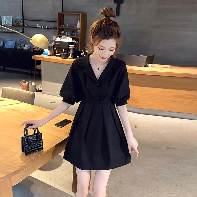Shirt Women's Dress Mini Short Tshirts Female Dresses Black Sensual ...