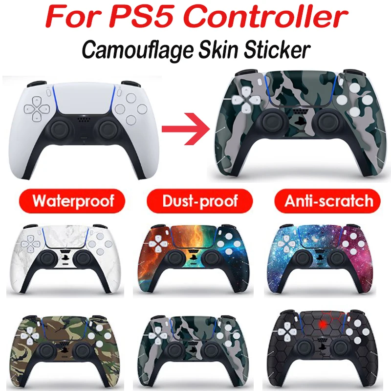 Camouflage-Sticker-for-PS5-Gamepad-Waterproof-Protective-Decal-for-Sony ...