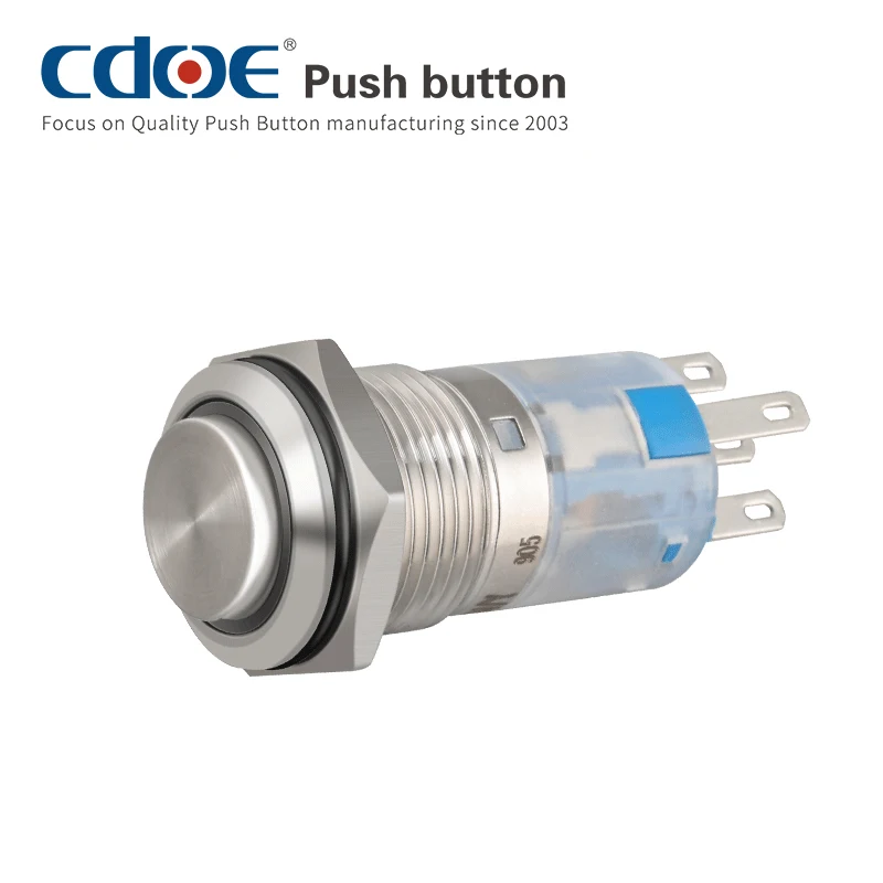 16MM-Green-ring-led-IP67-latching-1NO1NC-stainless-steell-ON-OFF-start ...