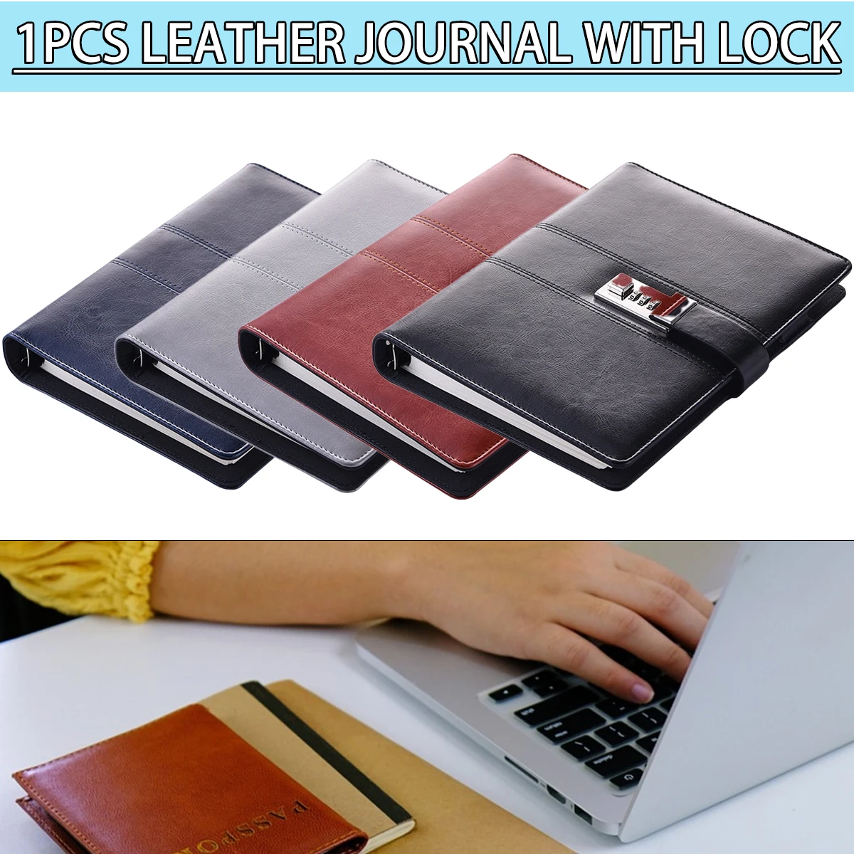 Multifunctional-Diary-Loose-Leaf-Waterproof-Lock-Journal-Password-Lock ...