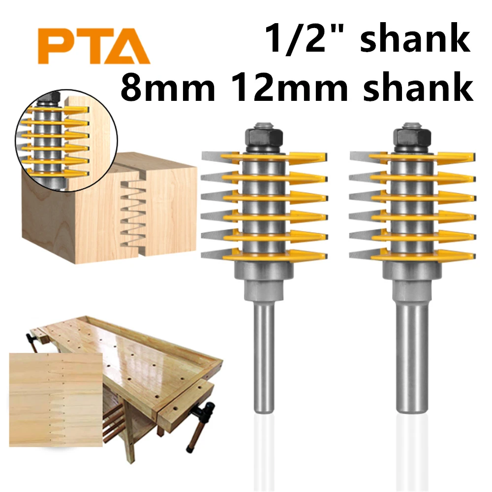 2 Teeth 47MM(1-7/8") Adjustable Finger Joint Router Bit Woodworking ...