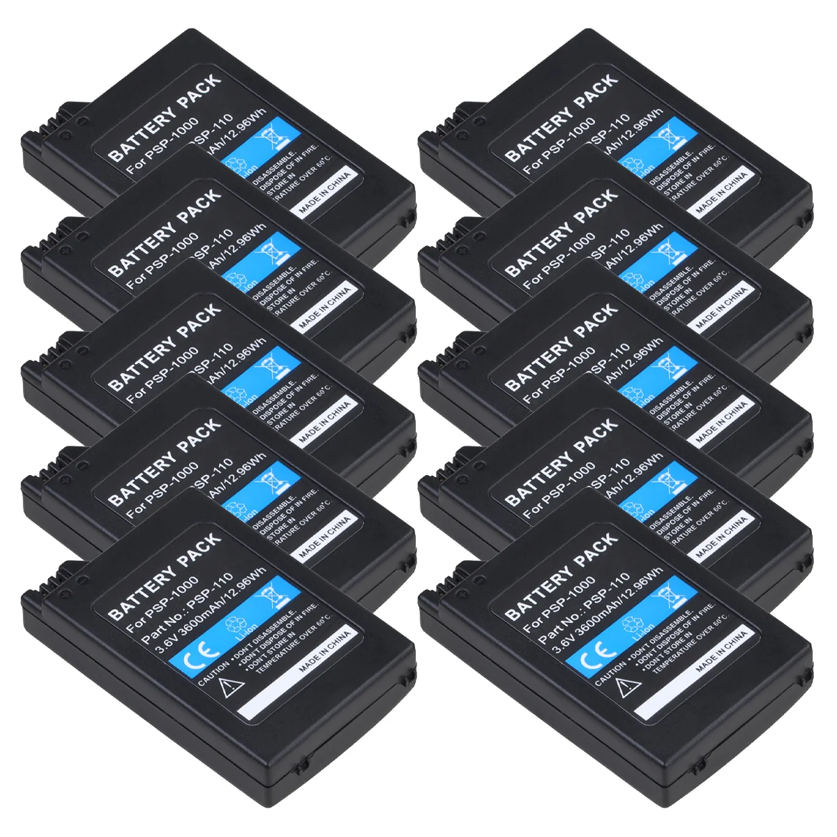 10Pcs-3600mAh-PSP1000-PSP-1000-Battery-for-Sony-PSP-110-PSP-1001-PSP ...