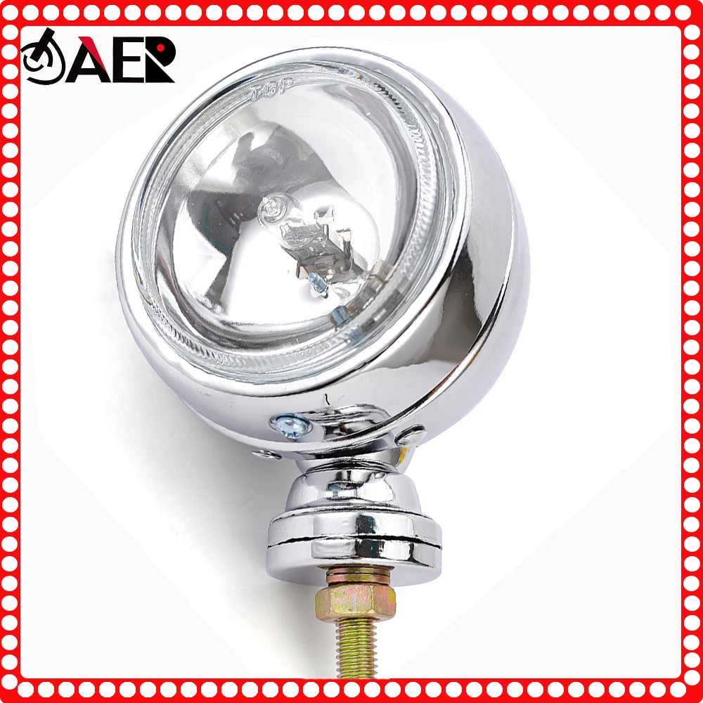 Faro Retro brillante clásico para motocicleta, diseño Vintage, caja de ...