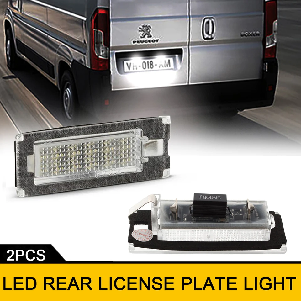 Numbers Jumper PULJI 2Pcs License Nuber Plate Light Fit For Fiat Ducato ...