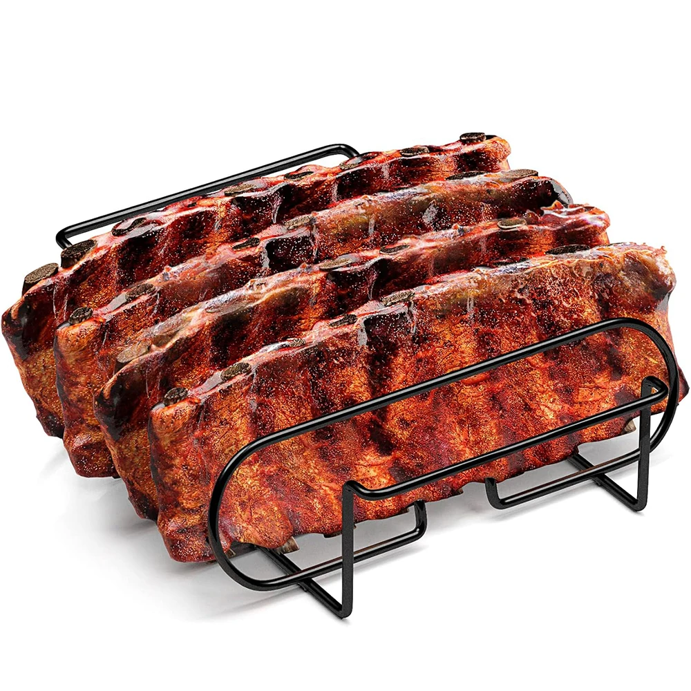 LMETJMA-BBQ-Rib-Racks-Non-Stick-Coated-Steel-Roasting-Barbecue-Meat ...