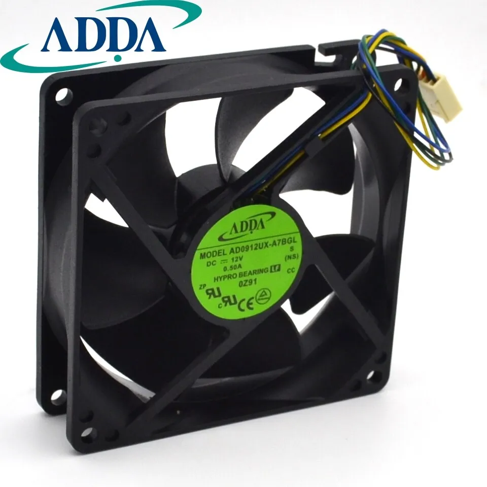 92mm 90mm PWM 12V FAN brand FOR ADDA AD0912UX-A7BGL 9225 92mm 3900RPM ...