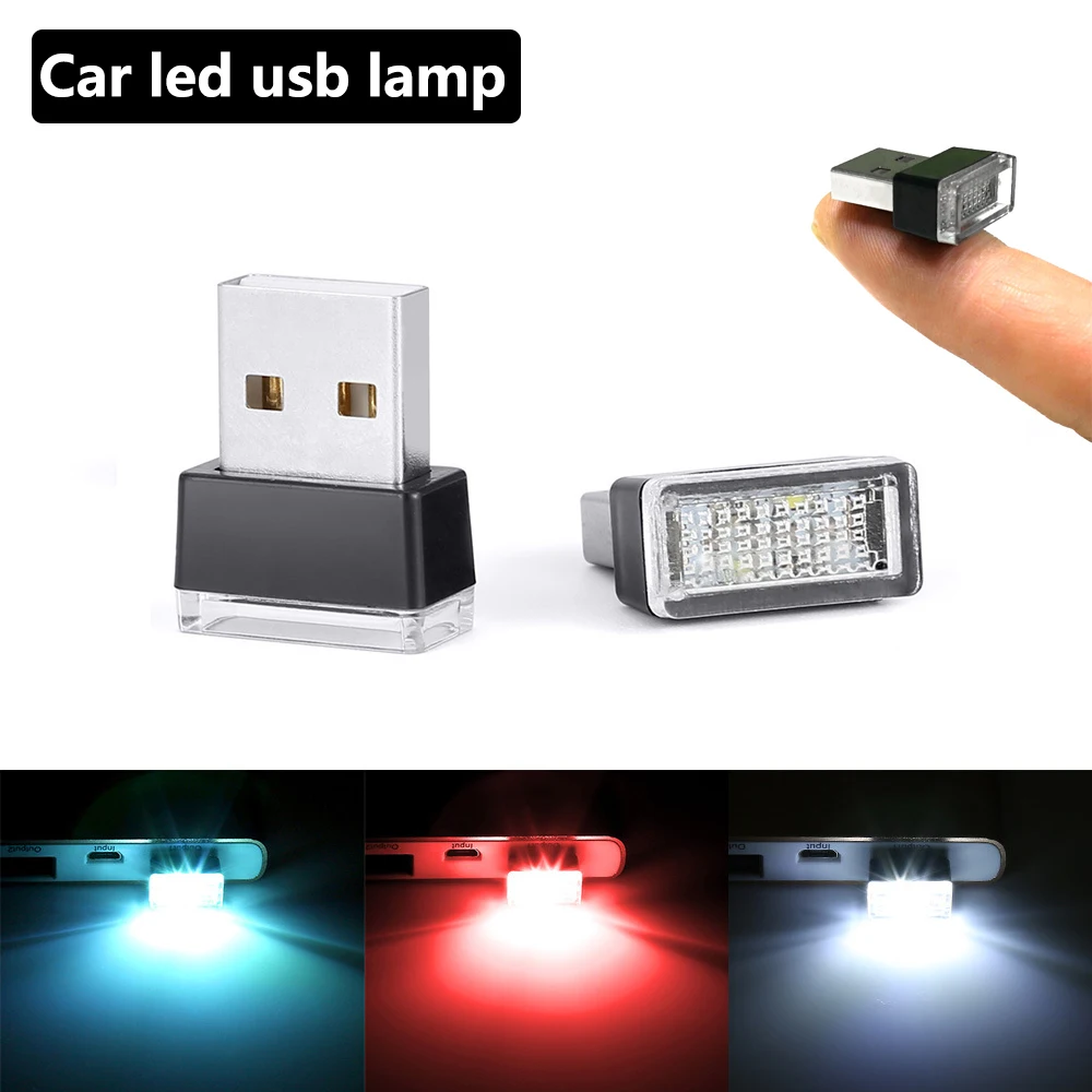 Car LED usb lamp Atmosphere Lights Decorative Lamp Emergency Ambient ...
