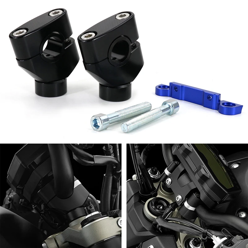 Motorcycle-Handle-Bar-Clamp-Mounts-Set-Fit-For-22mm-28-6mm-Bikers ...