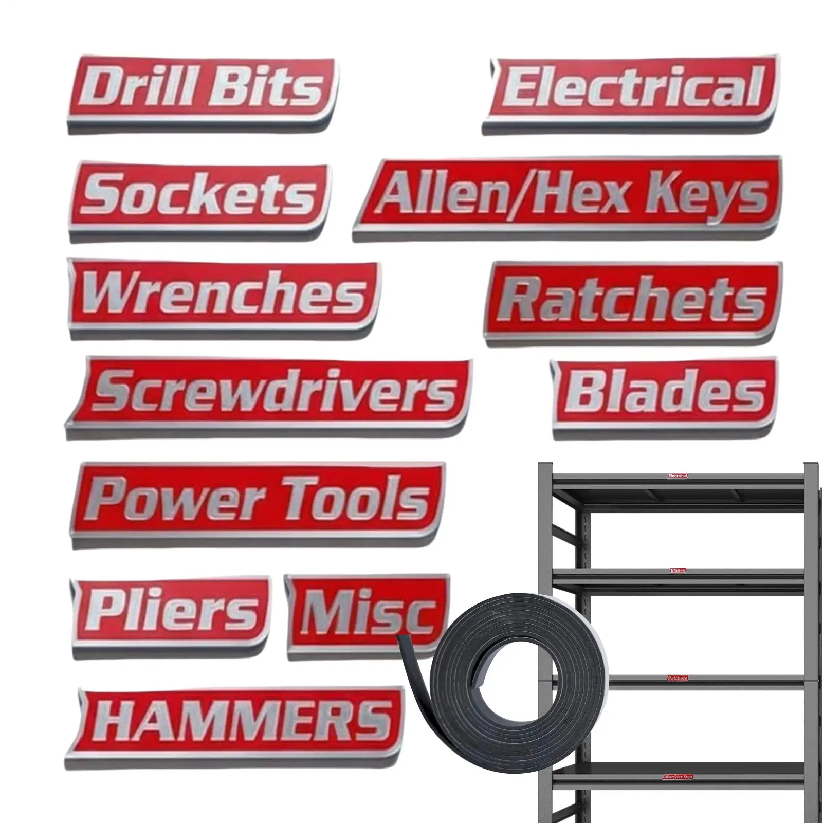 Tool Box Labels With Magnet Stickers Drawer Tags Toolbox Magnetic ...