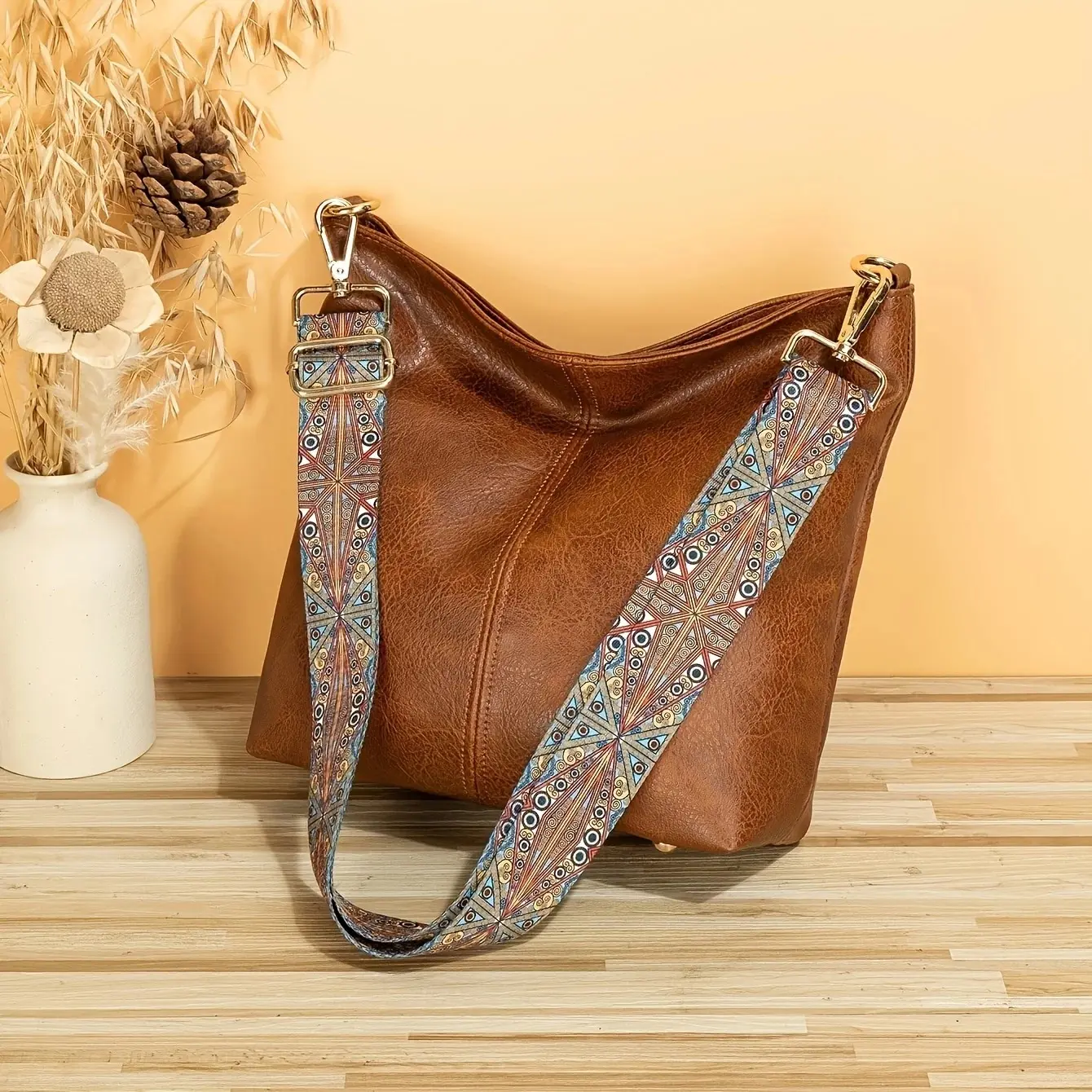 Retro-Style-Bucket-Crossbody-Bag-Boho-Style-Shoulder-Bag-Faux-Leather ...