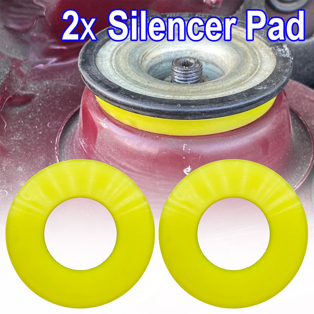 2X-Silencer-Pad-Rubber-Bushing-Dampers-Universal-Front-Car-Suspension ...