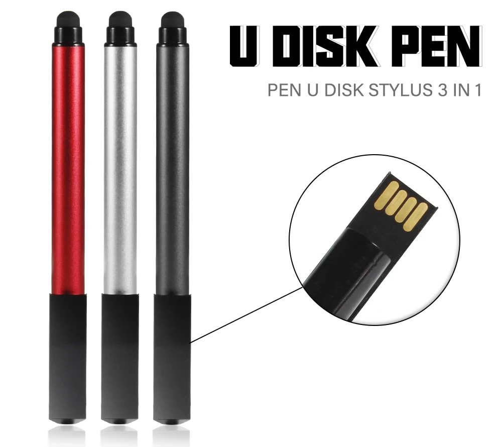 Multifunctional Stylus USB 2.0 Flash Drive Real Capacity Pen Drive ...