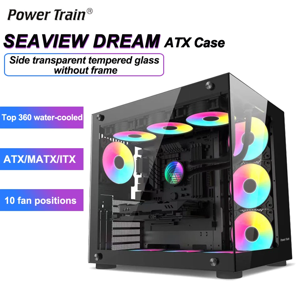 Power-Train-Seaview-Dream-Desktop-ATX-Case-Transparencia-lateral-panor ...