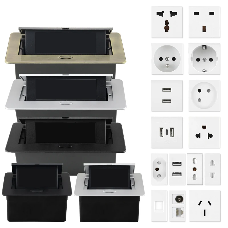 DIY-Multifunctional-Outlet-Plug-Table-Desktop-Sockets-Hidden-EU-FR-AU ...