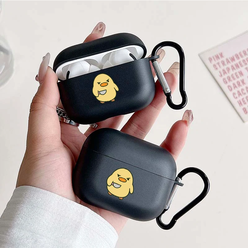 Cute Funny Smirking Duck Earphone Case For AirPods 4/3/2/1 Earbuds Case ...