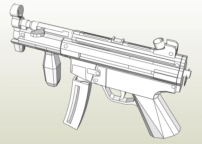 Mp5 Gun Drawing