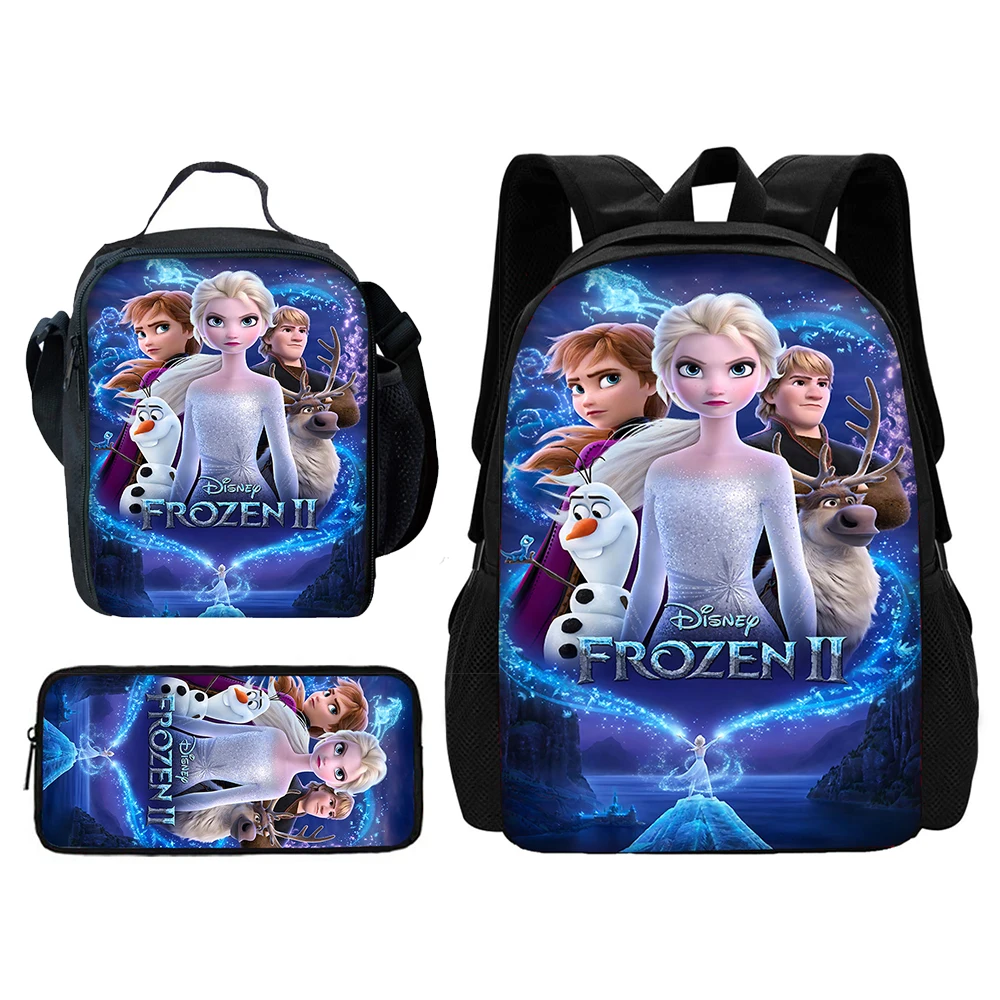 Frozen-Princess-Elsa-Child-School-Backpack-with-Lunch-Bags-Pencil-Bags ...