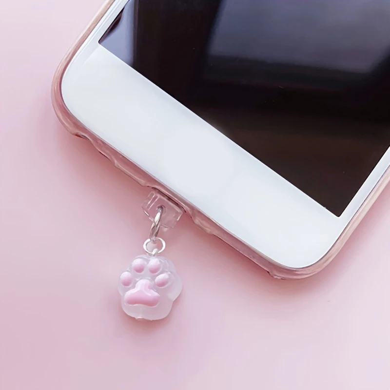 Phone-Dust-Plug-Cute-Cat-Claw-Phone-Accessory-Pendant-Decoration-For ...