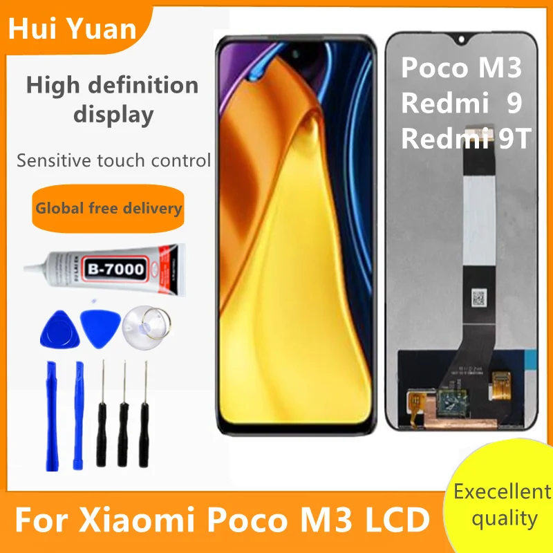 6.53" Original For Xiaomi Poco M3 LCD Display Touch Screen Digitizer ...