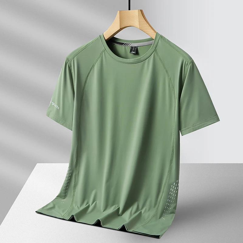 Quick Dry Sport T Shirt Men'S 2024 Short Sleeves Summer Casual White ...