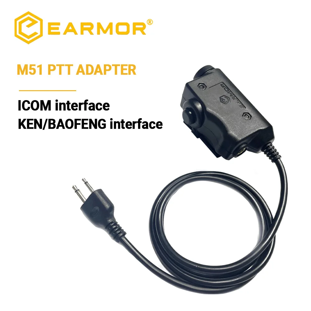 OPSMEN Earmor M51 PTT Tactical Push To Talk For M32/M32H Headset For ...